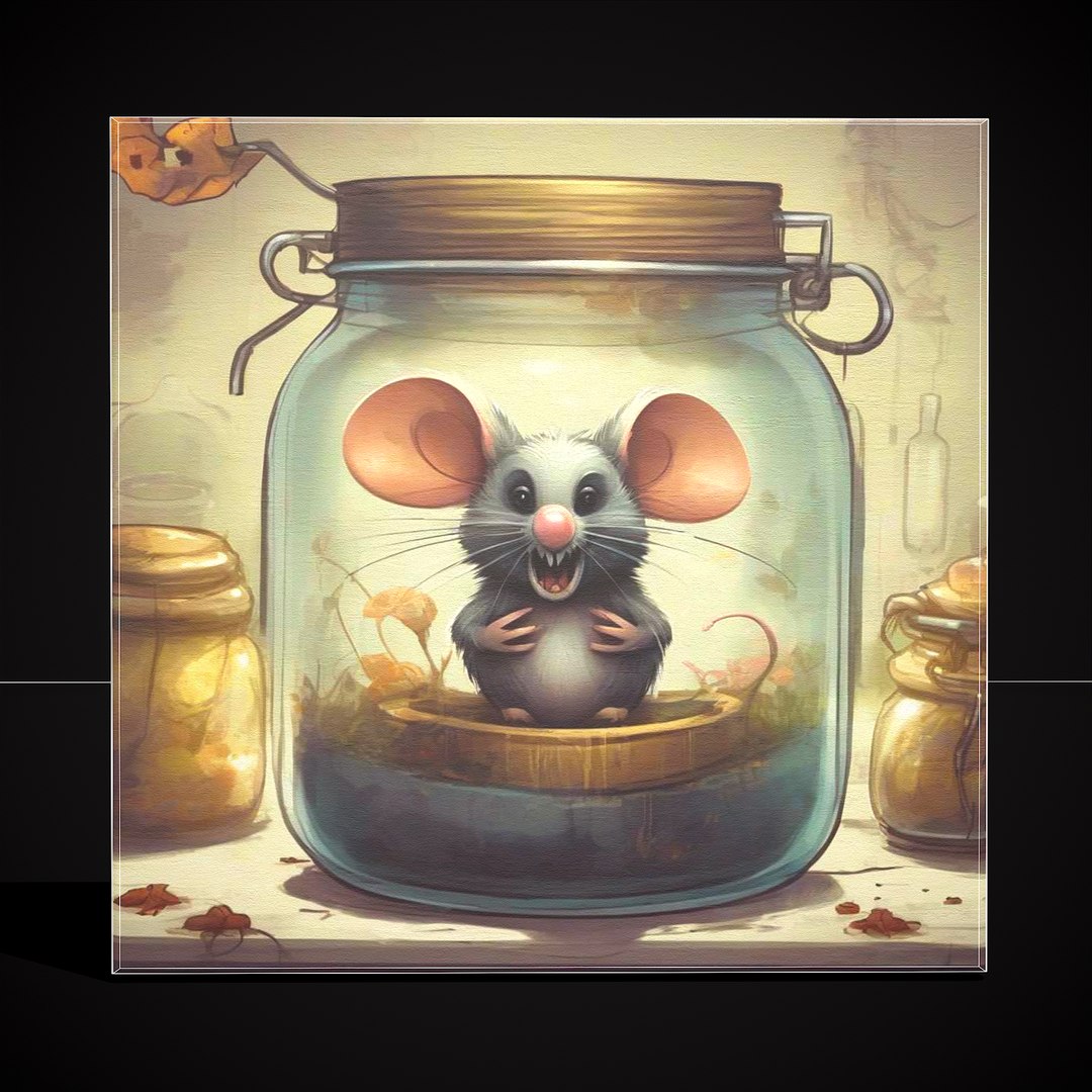 3D Mean Mouse In A Jar Painting Model - TurboSquid 2197175
