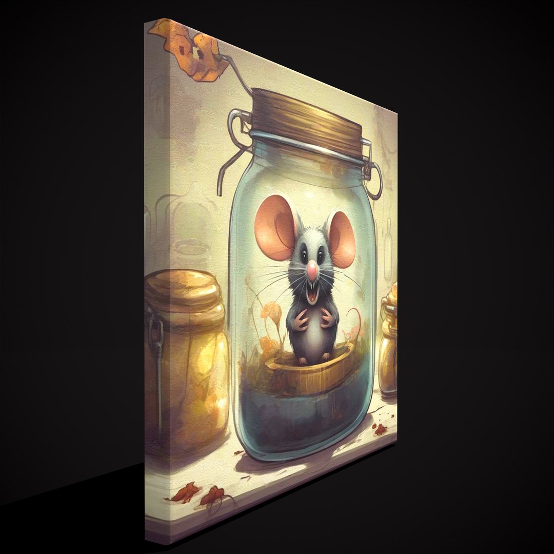 3D Mean Mouse In A Jar Painting Model - TurboSquid 2197175
