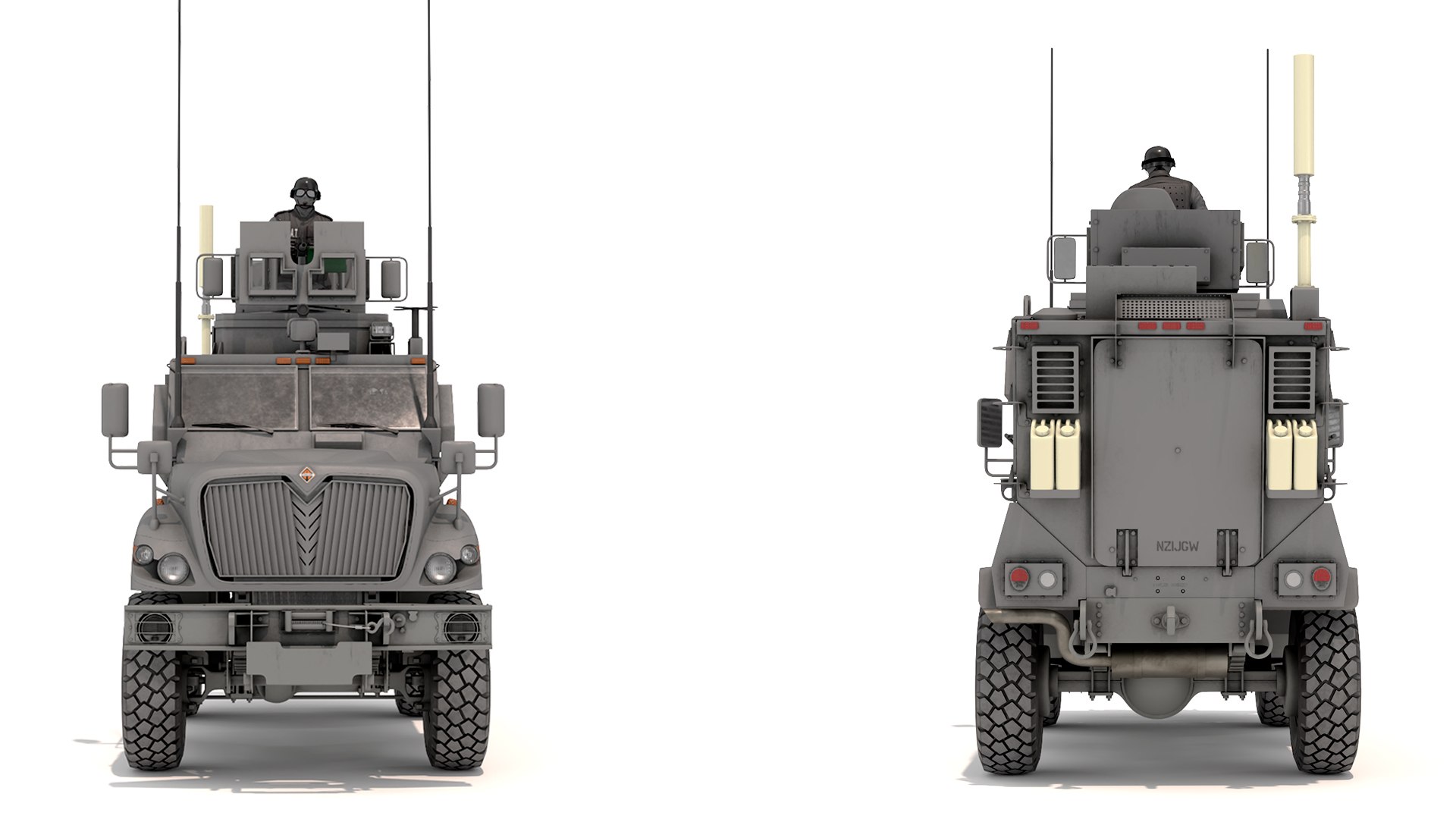 3D Model SWAT Armored Vehicle Grey With Officers - TurboSquid 2285007