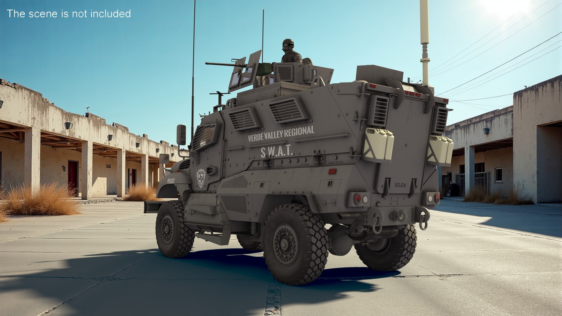 3D Model SWAT Armored Vehicle Grey With Officers - TurboSquid 2285007