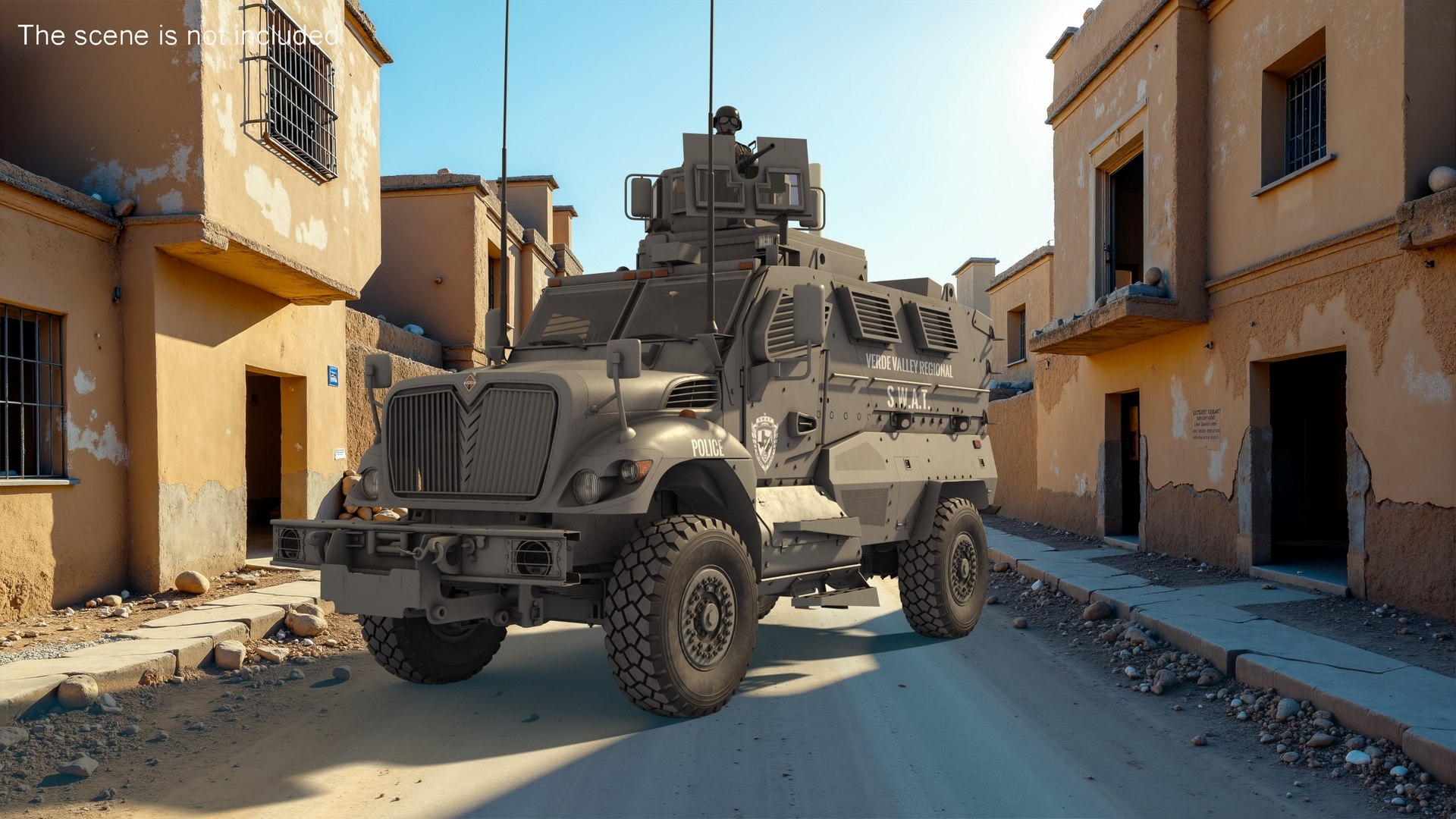 3D Model SWAT Armored Vehicle Grey With Officers - TurboSquid 2285007