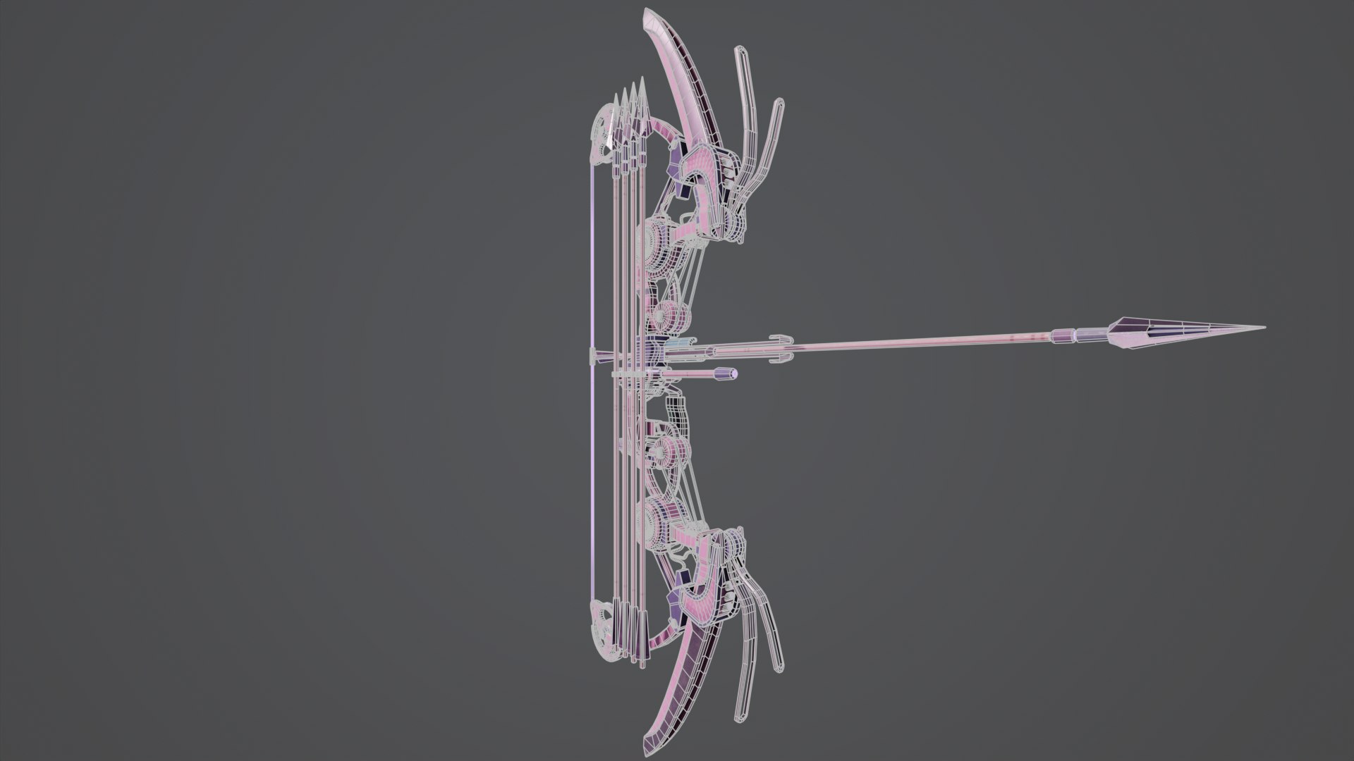 3D Pink Sci-Fi Compound Bow Model - TurboSquid 2231855