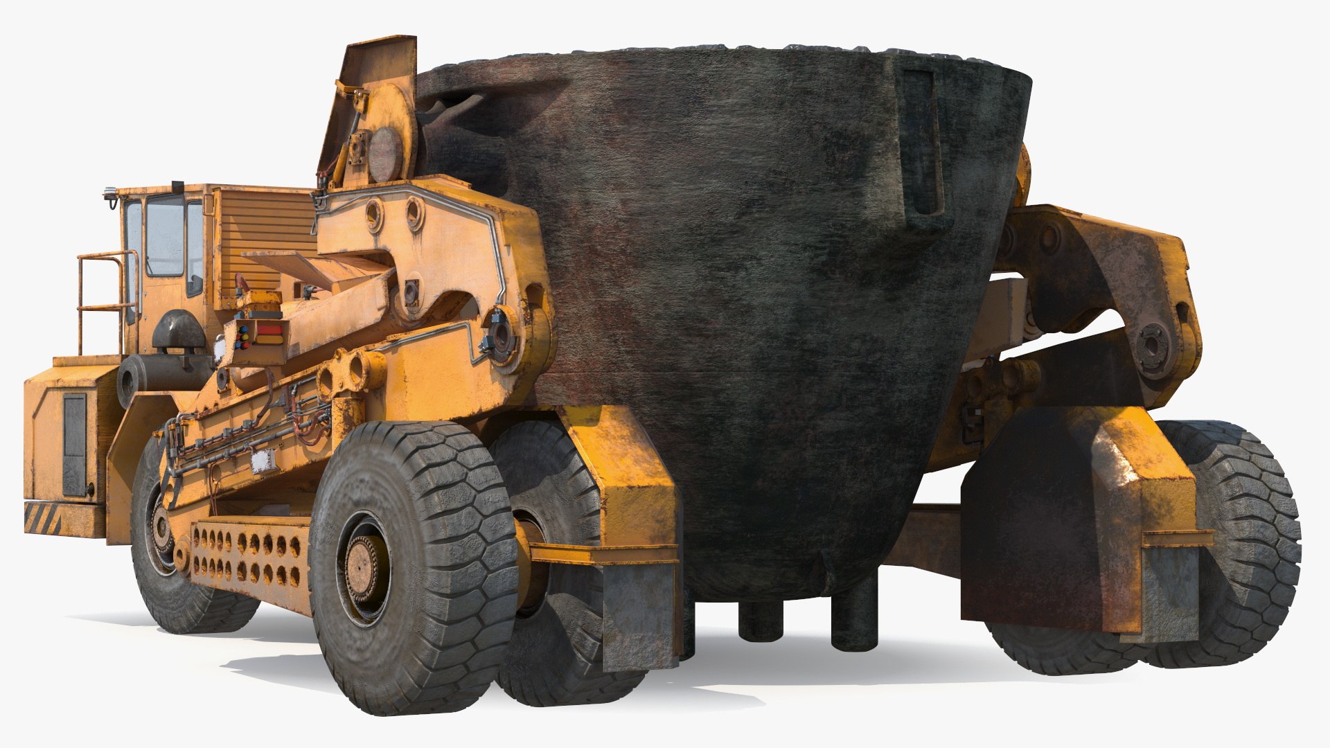 3D Slag Pot Carrier Used Rigged For Maya Model - TurboSquid 2497362