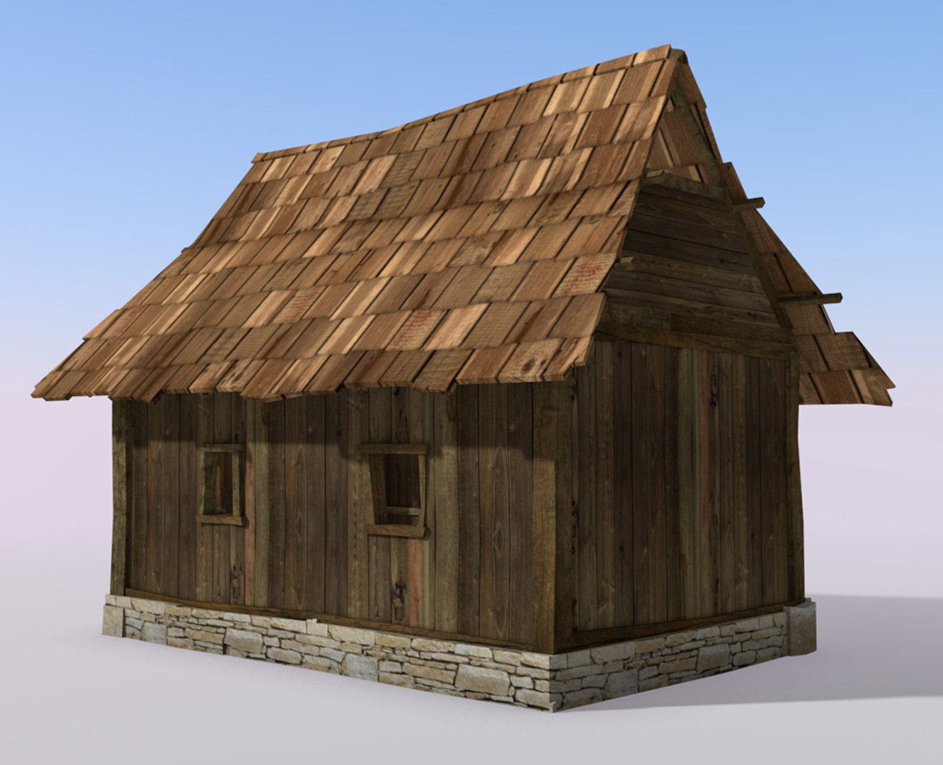 Free Wooden Cabin 3d Model