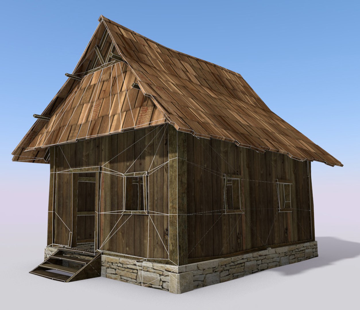 Free Wooden Cabin 3d Model