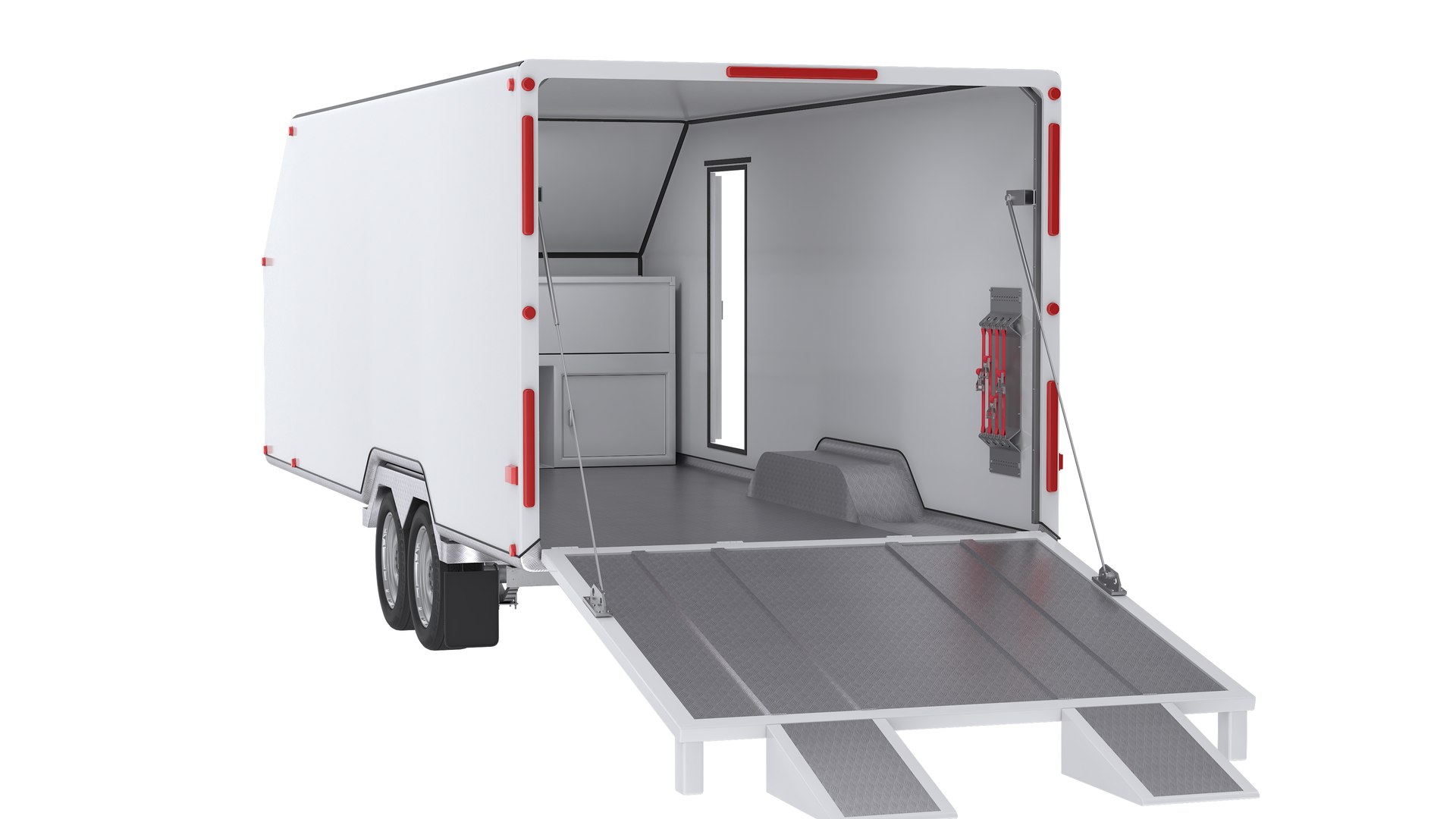 3D Enclosed Car Hauler Trailer Model - TurboSquid 2306498
