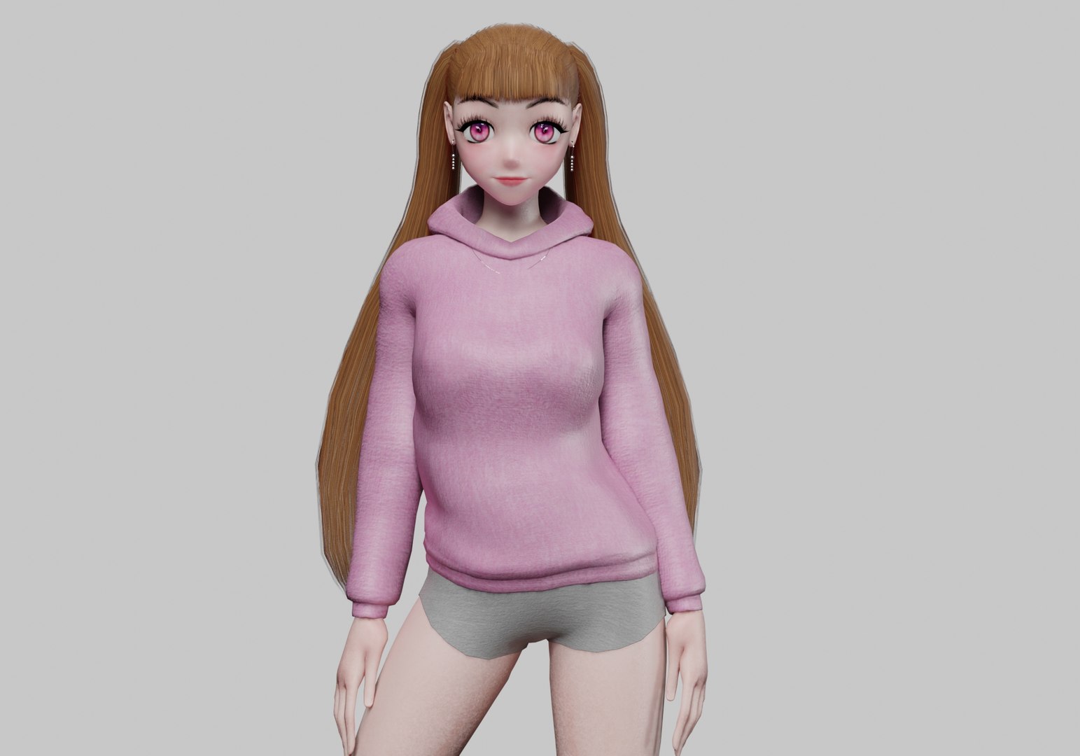 Cute Anime Girl V28256 3D Model - TurboSquid 2271541