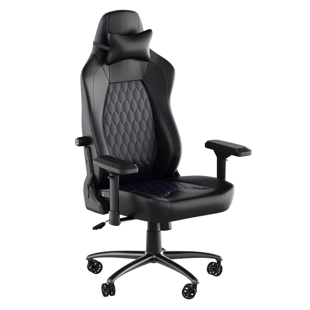 3D Ergonomic High Back Gaming Chair With Armrests Headrest Pillow And ...