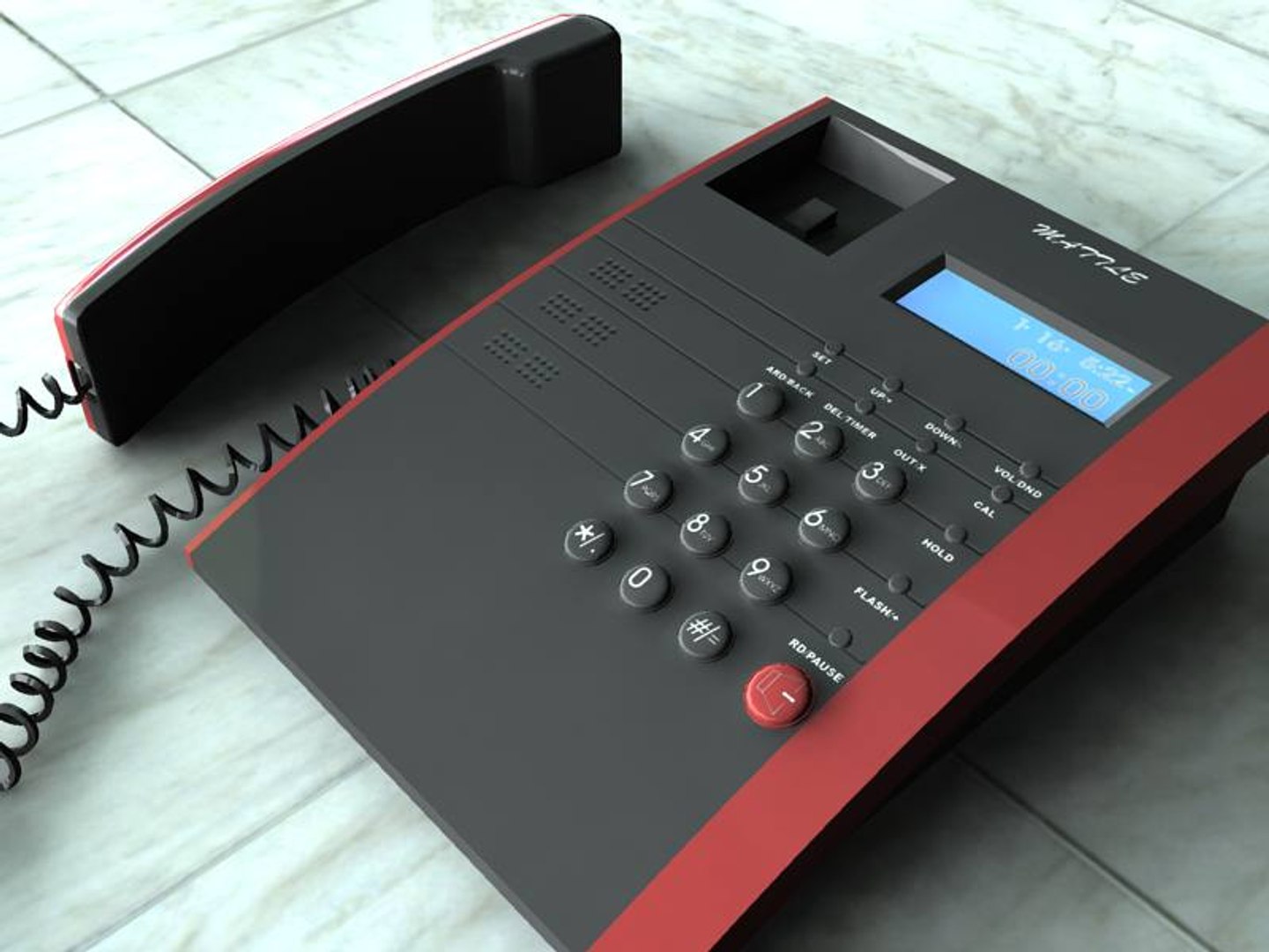 3d model of telephone tele