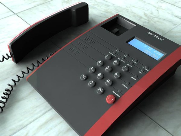 3d model of telephone tele