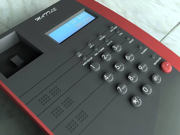 3d model of telephone tele
