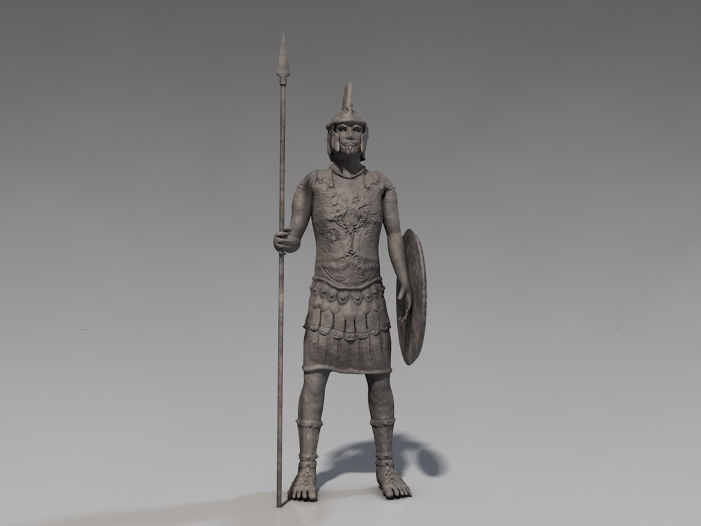 3D Stone Ancient Soldier - TurboSquid 1199660