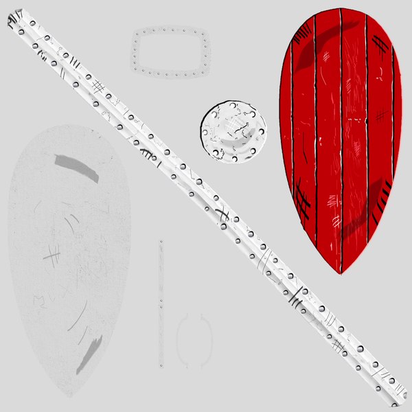 3D comic style shield model - TurboSquid 1207227