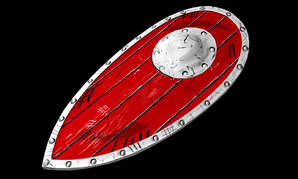3D comic style shield model - TurboSquid 1207227