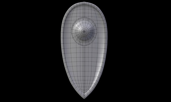 3D comic style shield model - TurboSquid 1207227