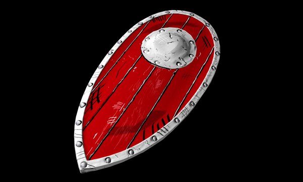 3D comic style shield model - TurboSquid 1207227