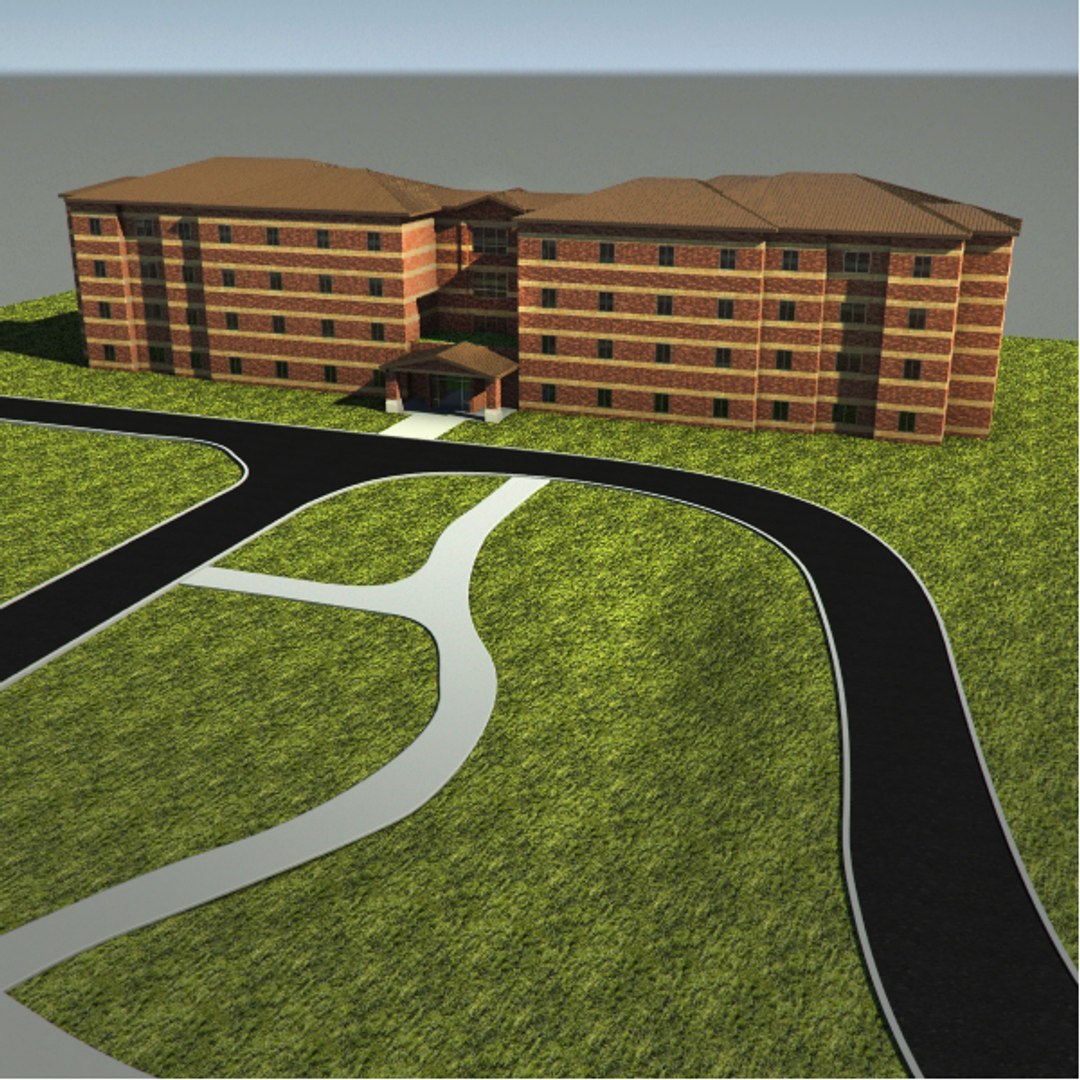 3d Model Brick Building