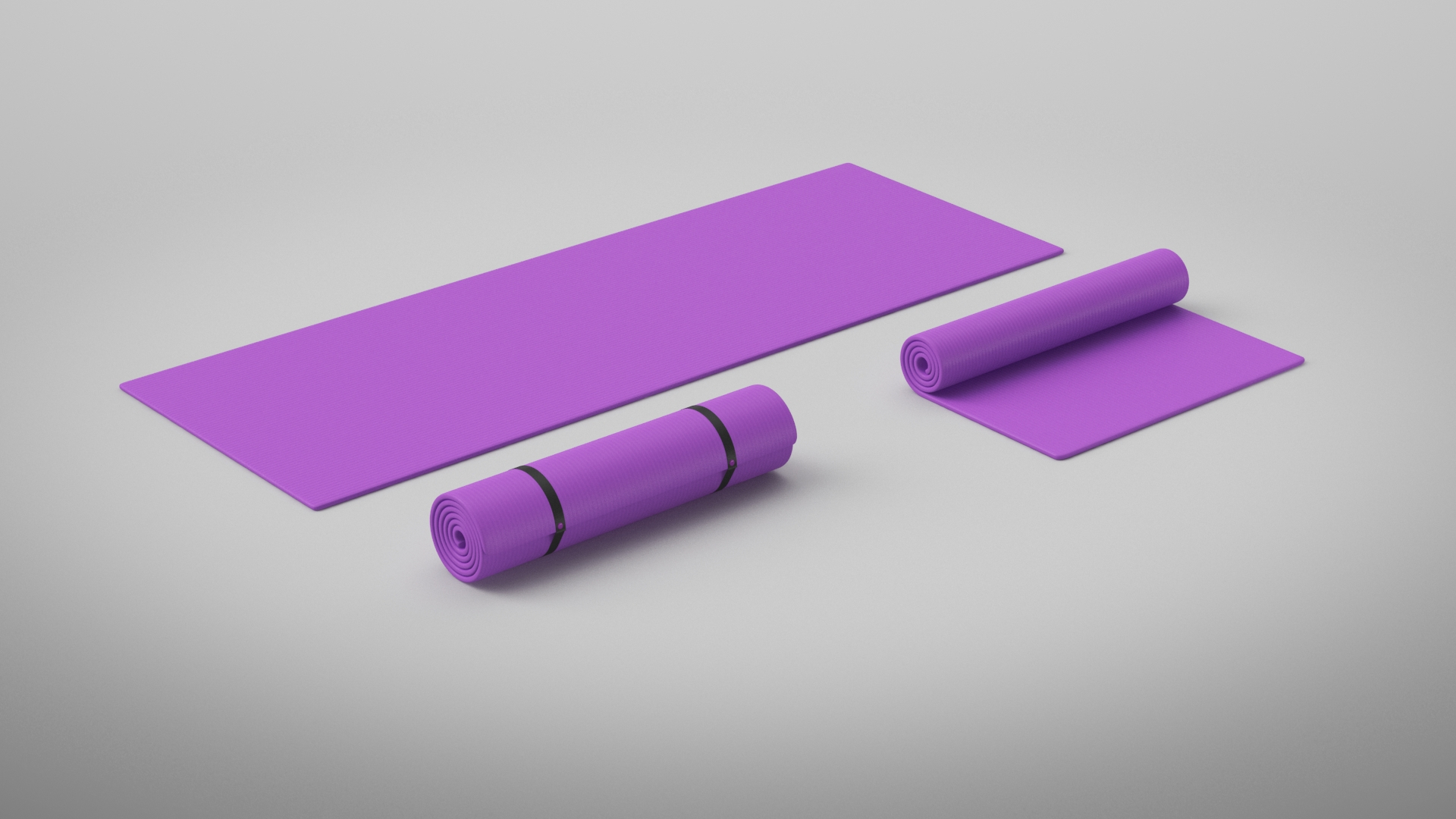 3D Yoga Mat Set 02 - TurboSquid 1756831