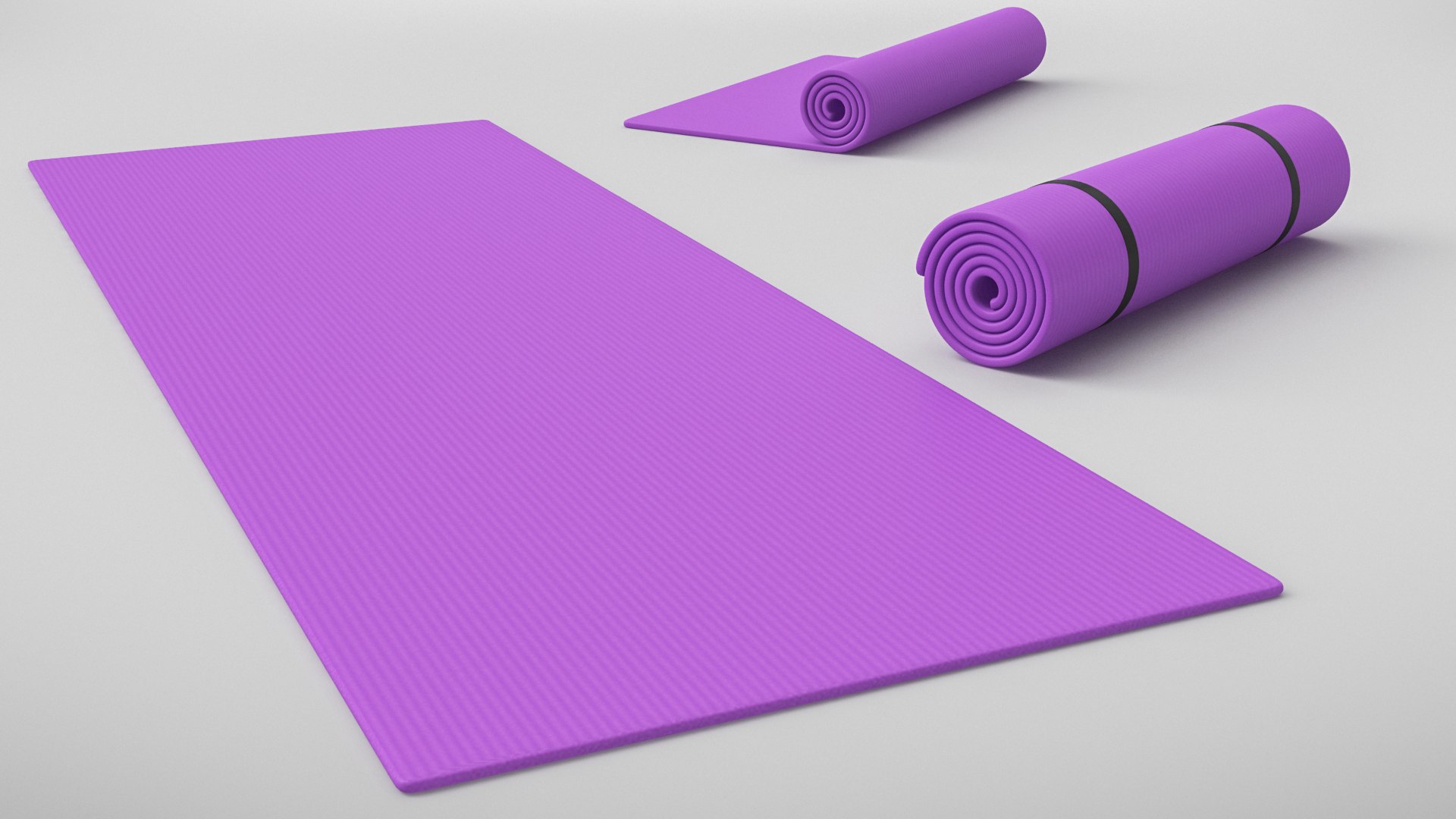 3D Yoga Mat Set 02 - TurboSquid 1756831