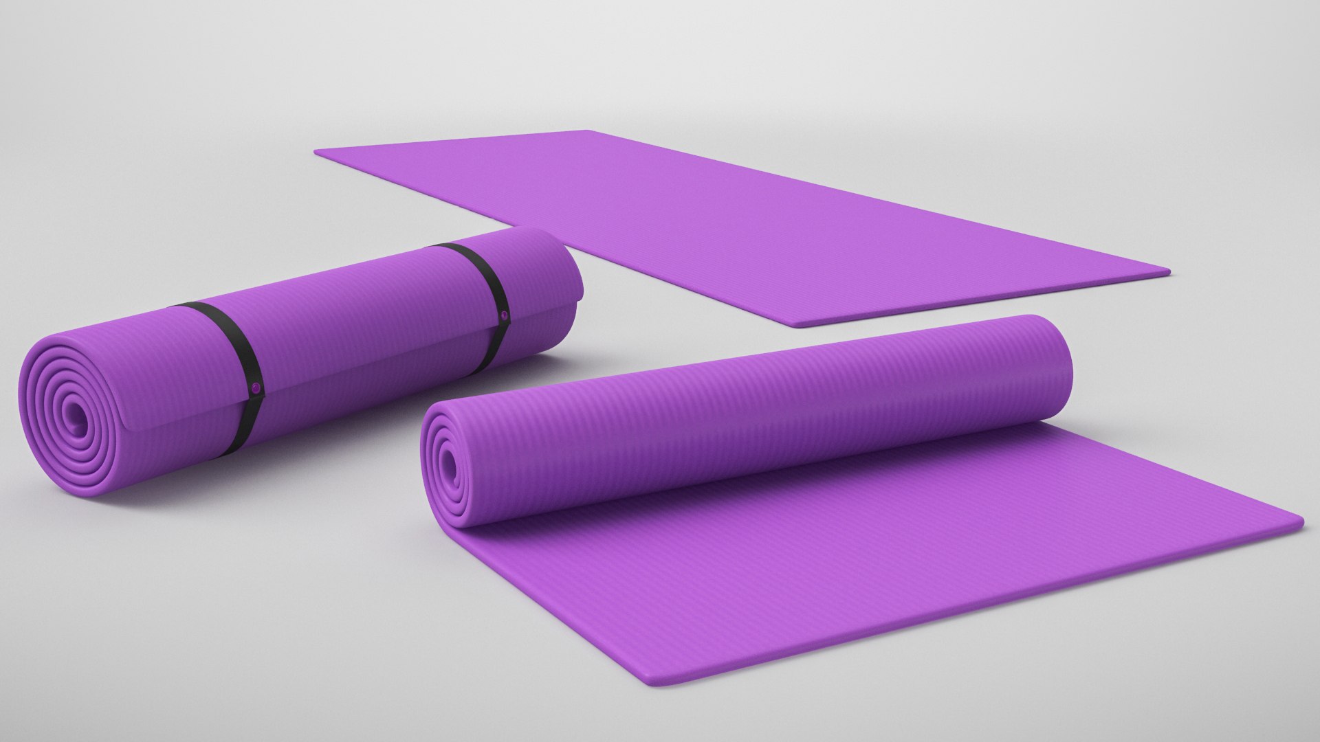 3D Yoga Mat Set 02 - TurboSquid 1756831