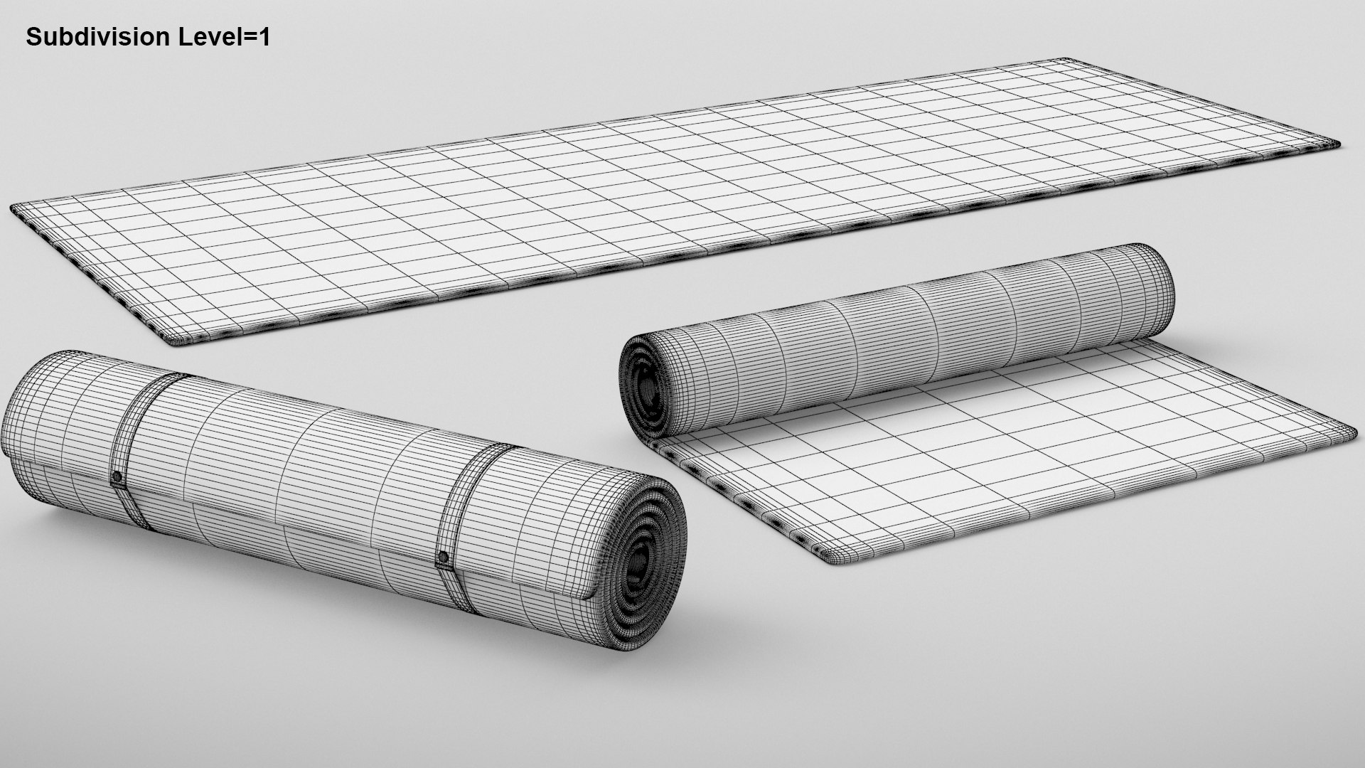 3D Yoga Mat Set 02 - TurboSquid 1756831