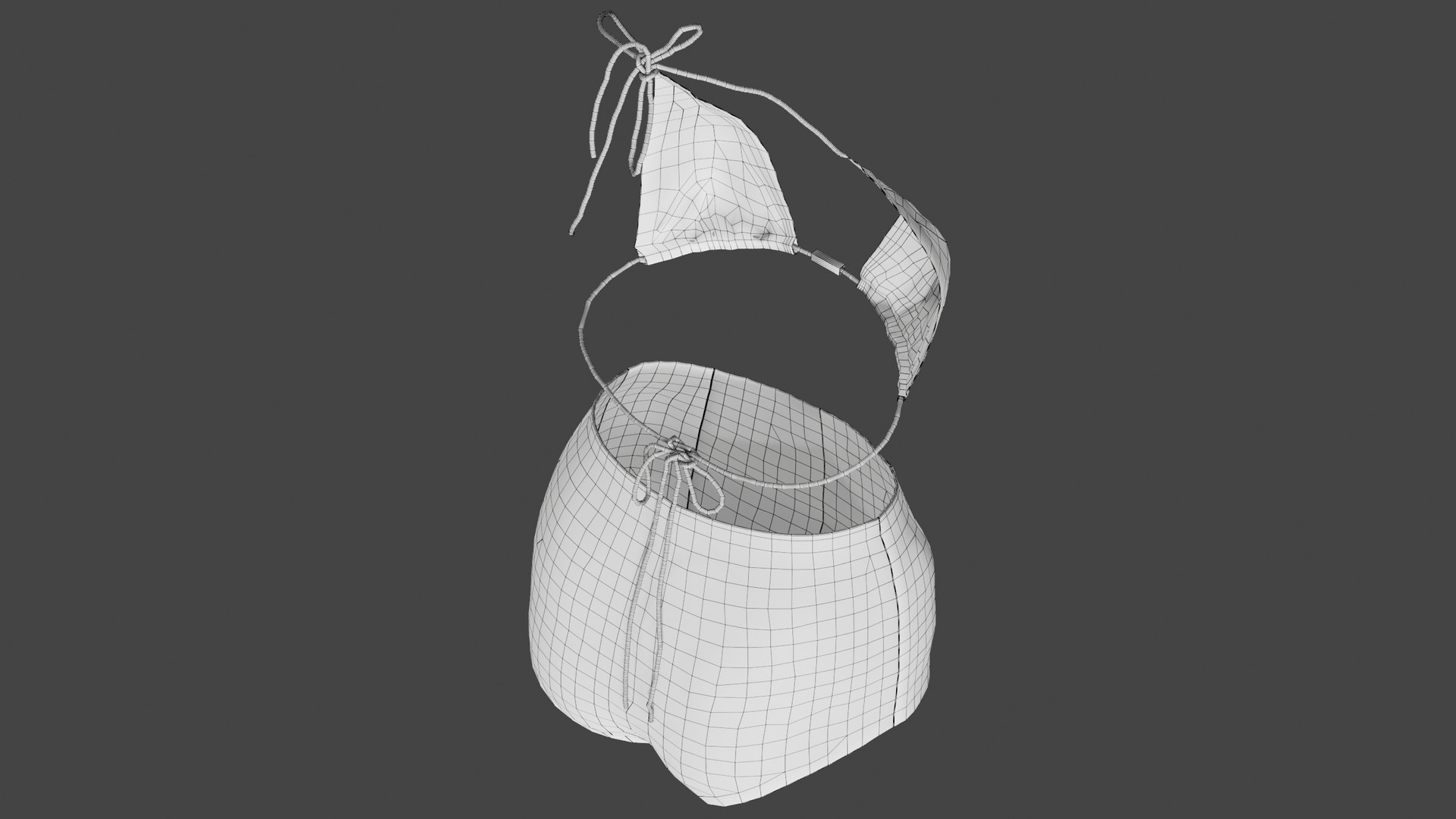 Mesh women s swimsuit model - TurboSquid 1665661