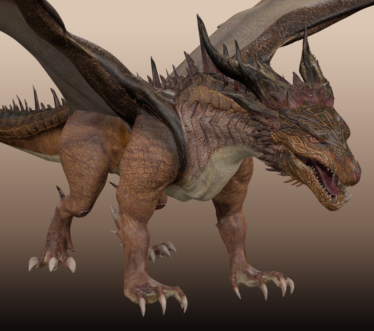 Big Dragon Ancient Model - TurboSquid 2143587