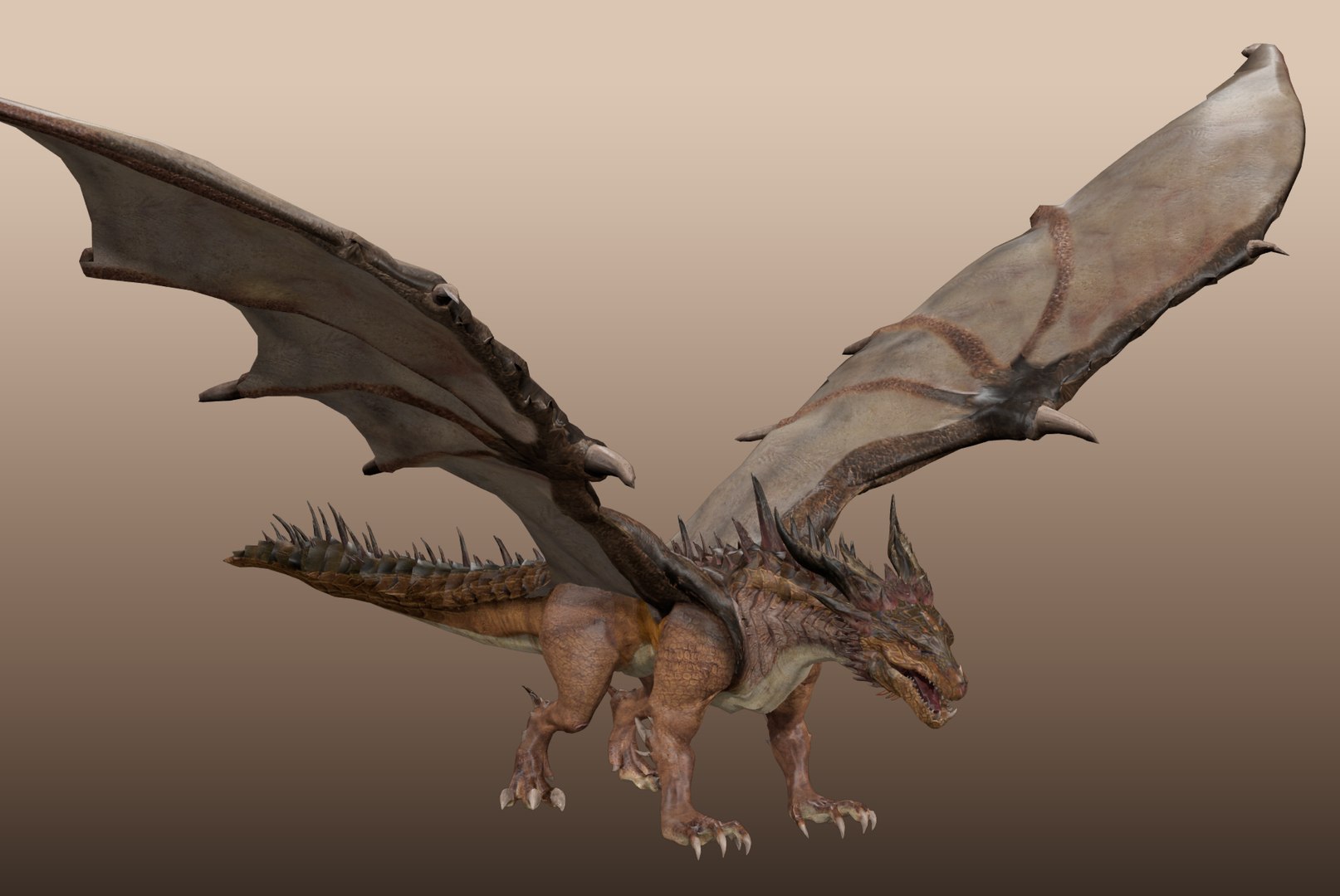 Big Dragon Ancient Model - TurboSquid 2143587