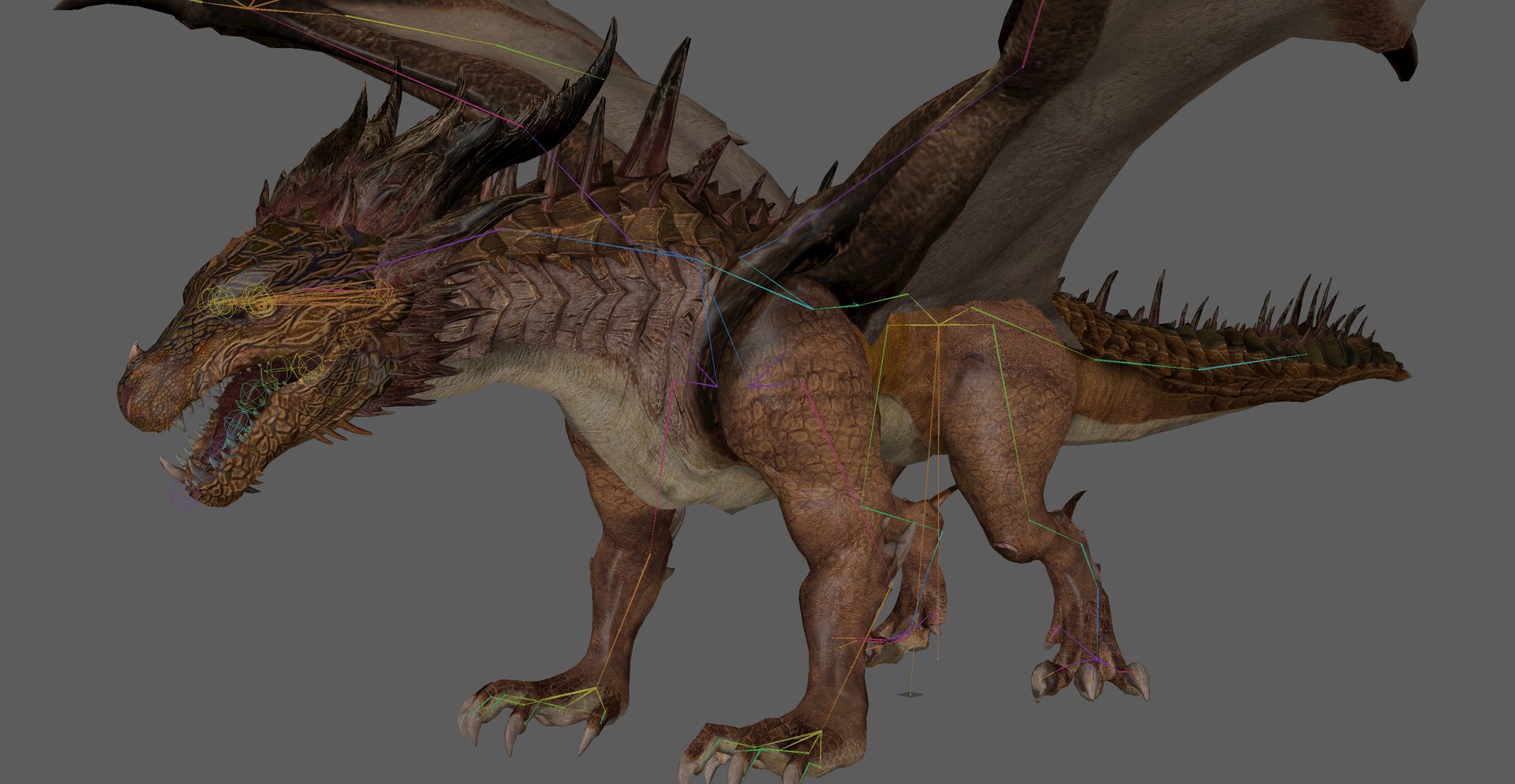 Big Dragon Ancient Model - TurboSquid 2143587