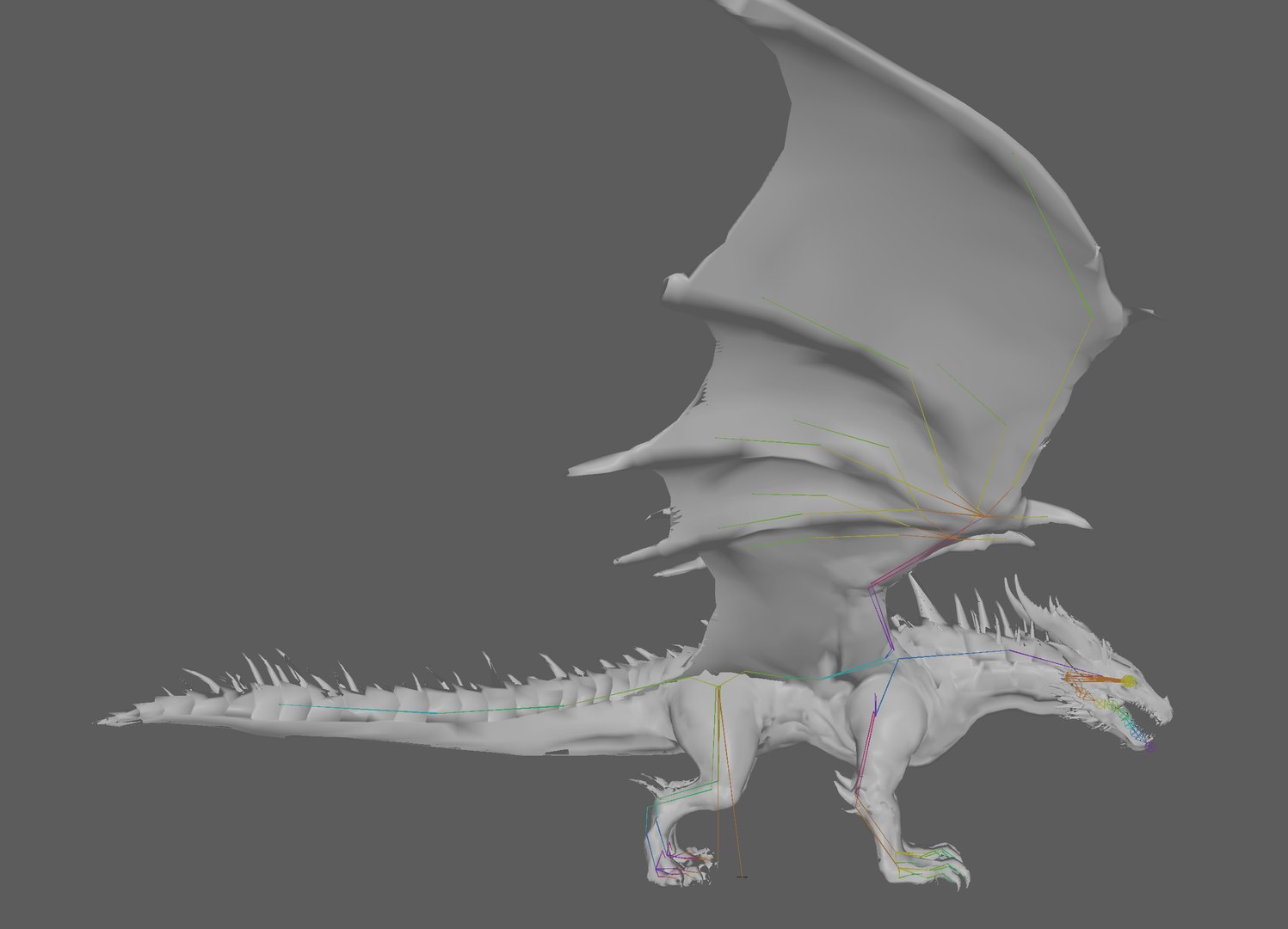 Big Dragon Ancient Model - TurboSquid 2143587