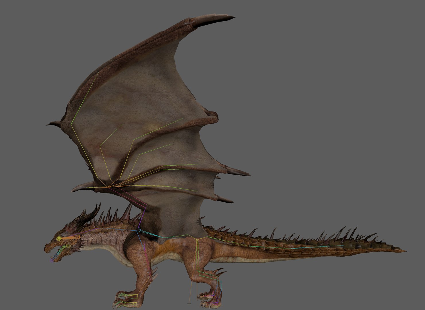Big Dragon Ancient model - TurboSquid 2143587