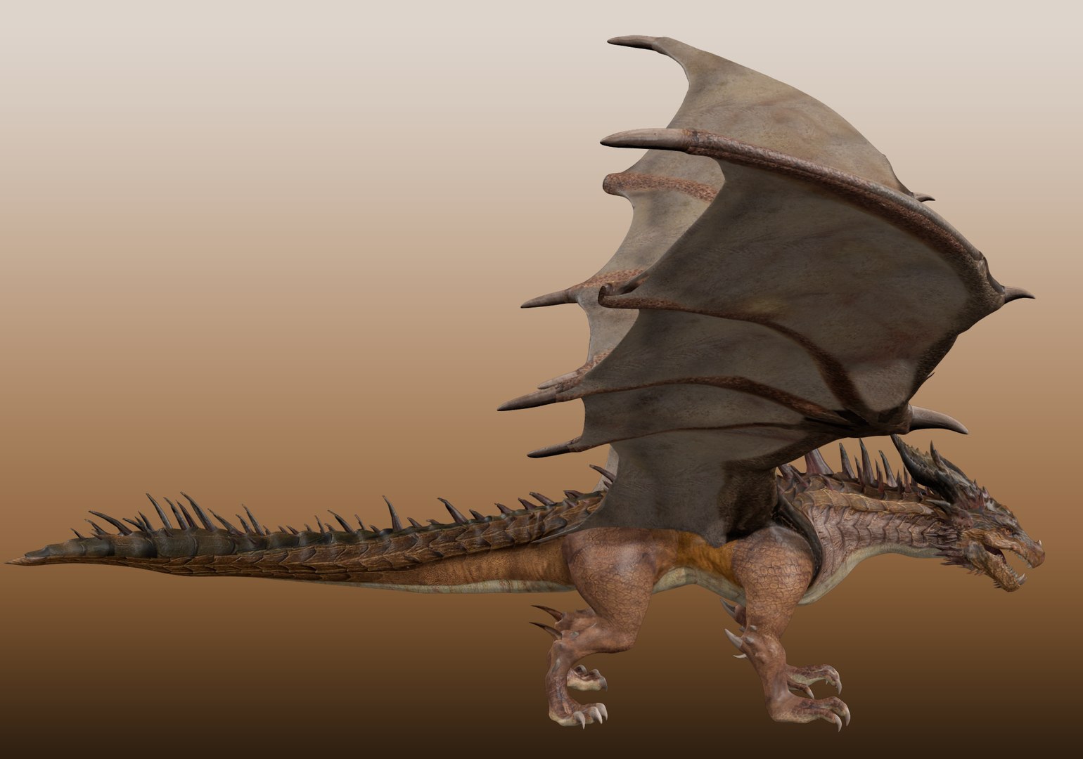 Big Dragon Ancient Model - TurboSquid 2143587