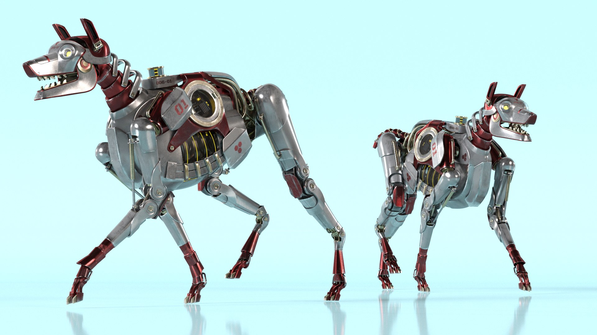 3D Futuristic Robotic Dog Concept In Walking Pose - TurboSquid 2265729