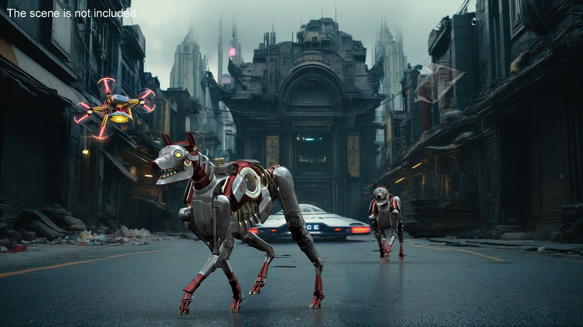 3D Futuristic Robotic Dog Concept In Walking Pose - TurboSquid 2265729