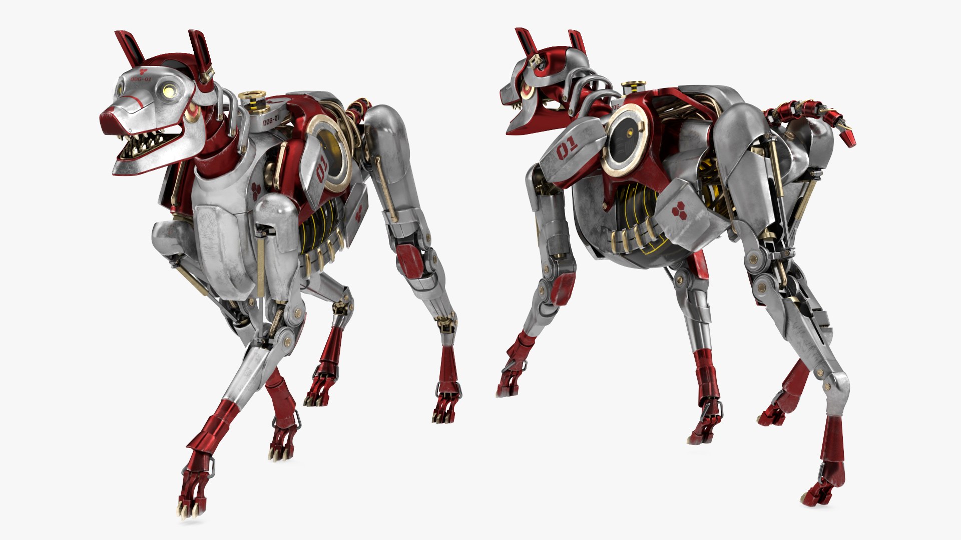 3D Futuristic Robotic Dog Concept In Walking Pose - TurboSquid 2265729