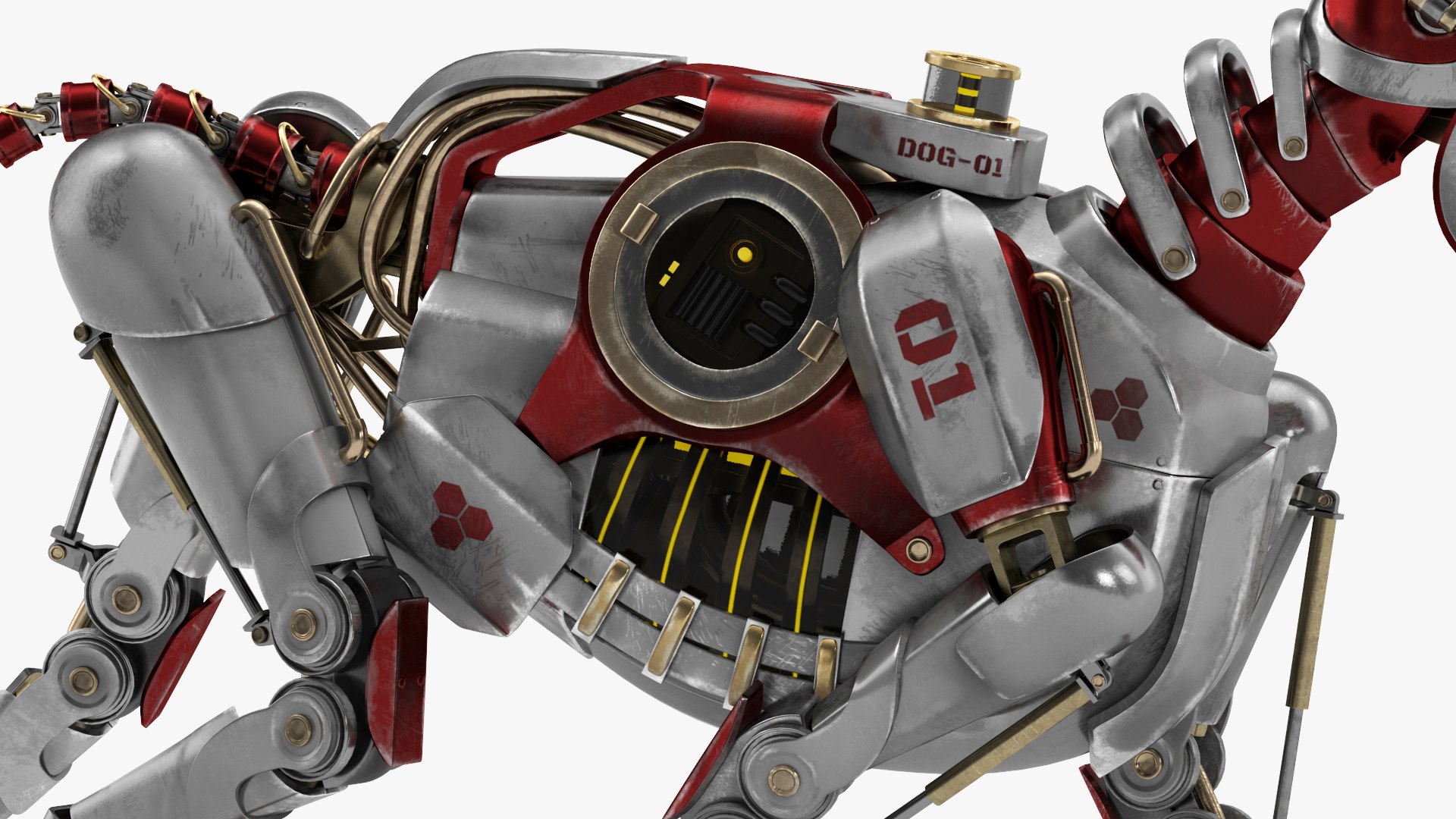 3D Futuristic Robotic Dog Concept In Walking Pose - TurboSquid 2265729