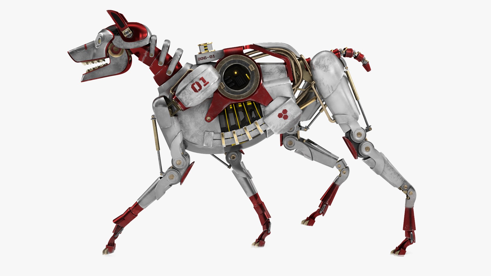 3D Futuristic Robotic Dog Concept In Walking Pose - TurboSquid 2265729