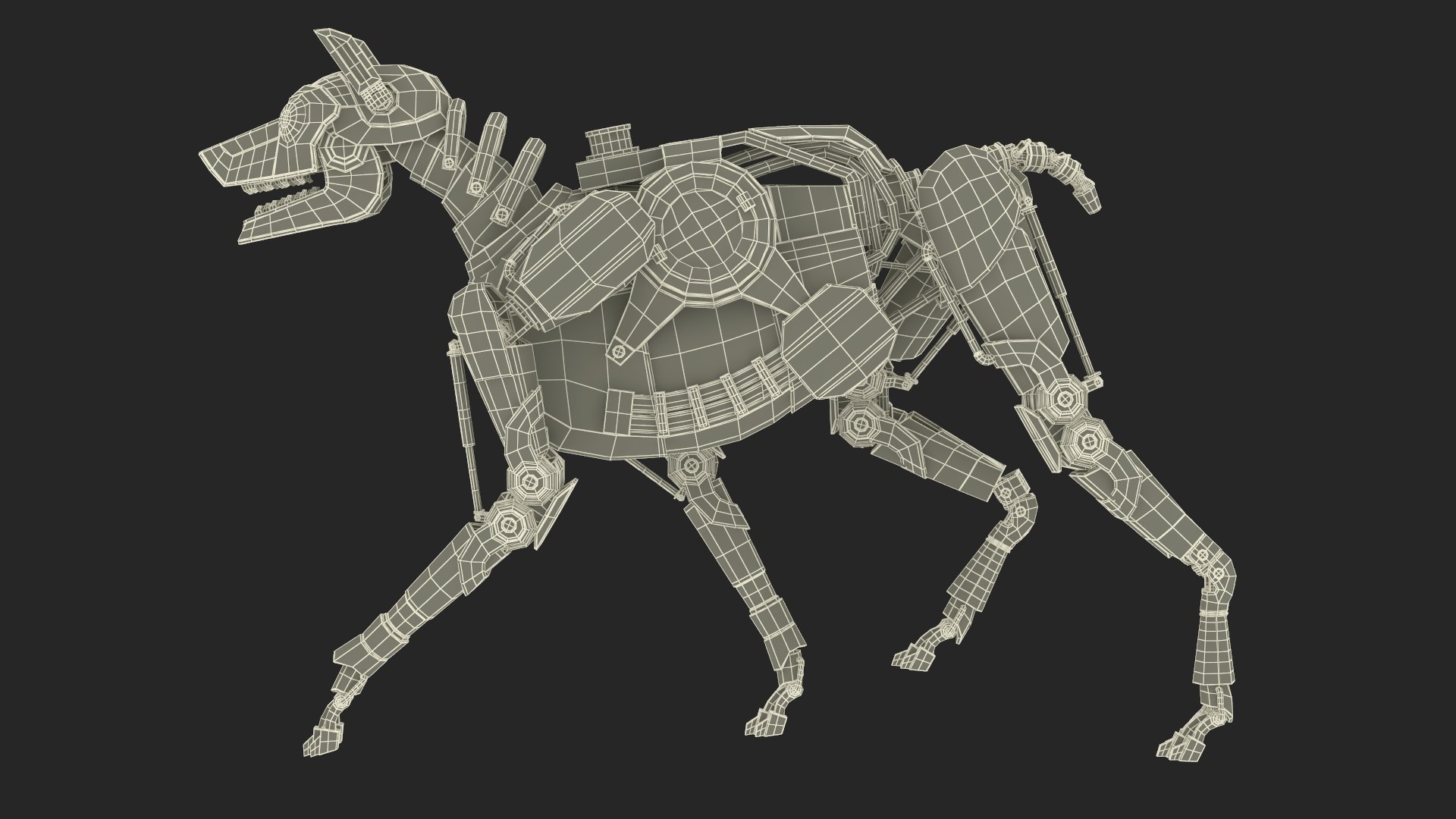 3D Futuristic Robotic Dog Concept In Walking Pose - TurboSquid 2265729