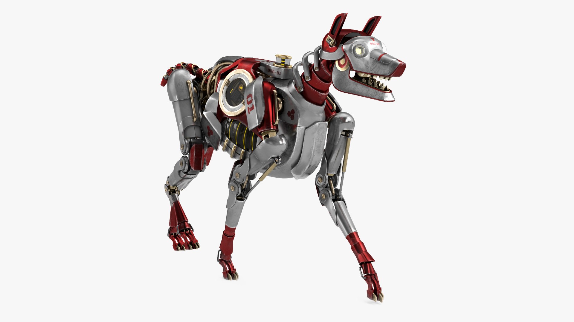 3D Futuristic Robotic Dog Concept In Walking Pose - TurboSquid 2265729