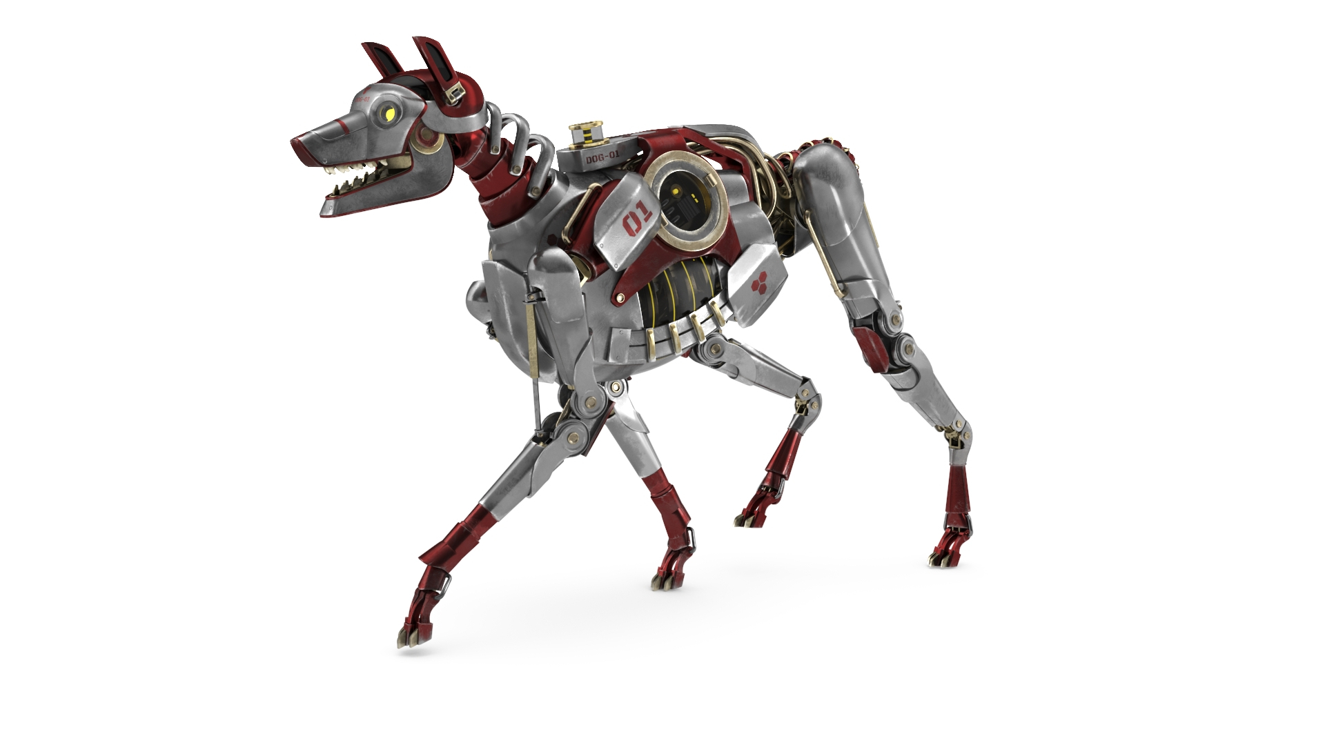 3D Futuristic Robotic Dog Concept In Walking Pose - TurboSquid 2265729
