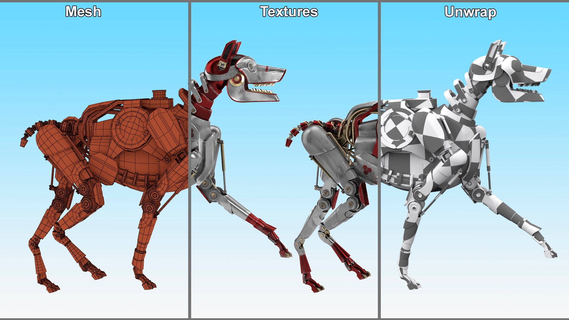 3D Futuristic Robotic Dog Concept In Walking Pose - TurboSquid 2265729