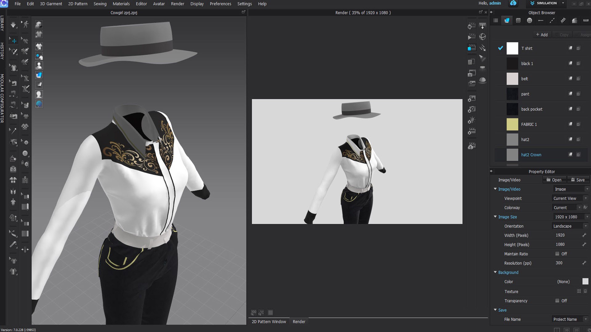 Free Cowgirl Simple Clothes MD Clo3d 3D - TurboSquid 2035191