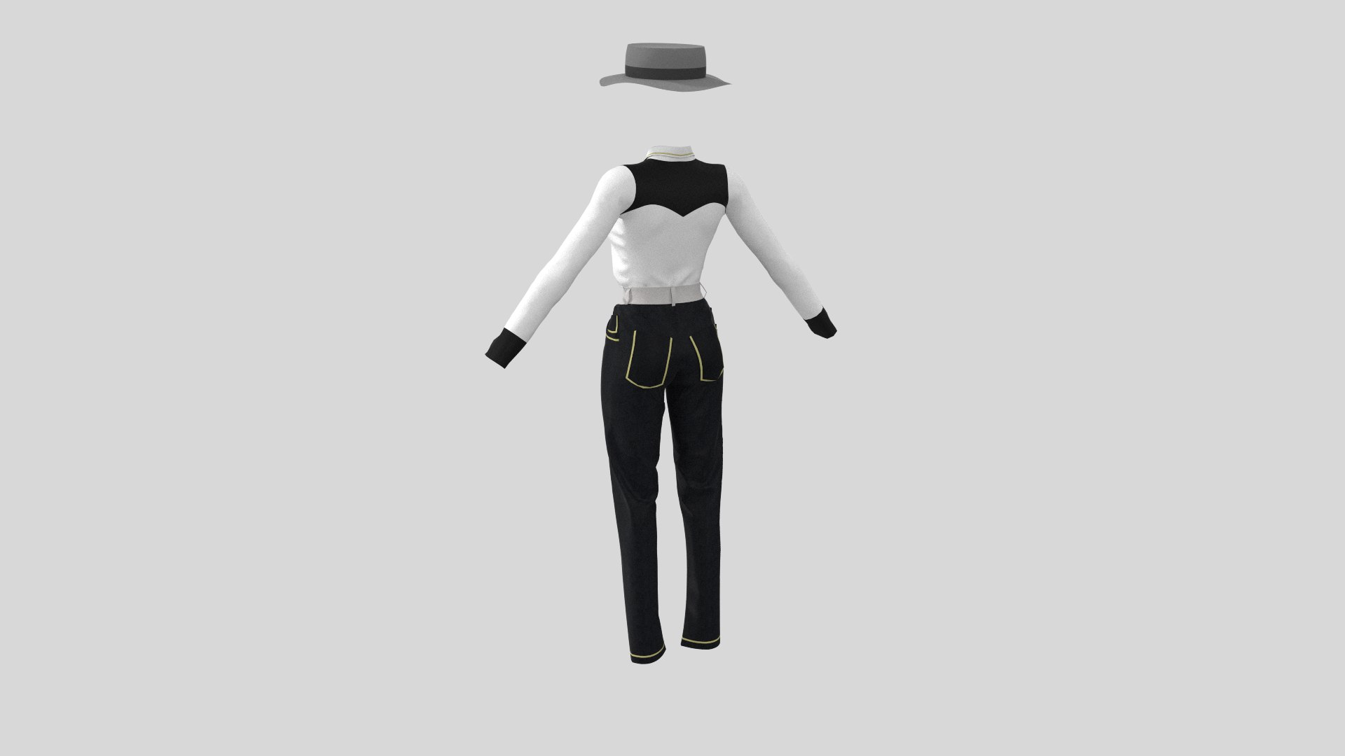 Free Cowgirl Simple Clothes MD Clo3d 3D - TurboSquid 2035191