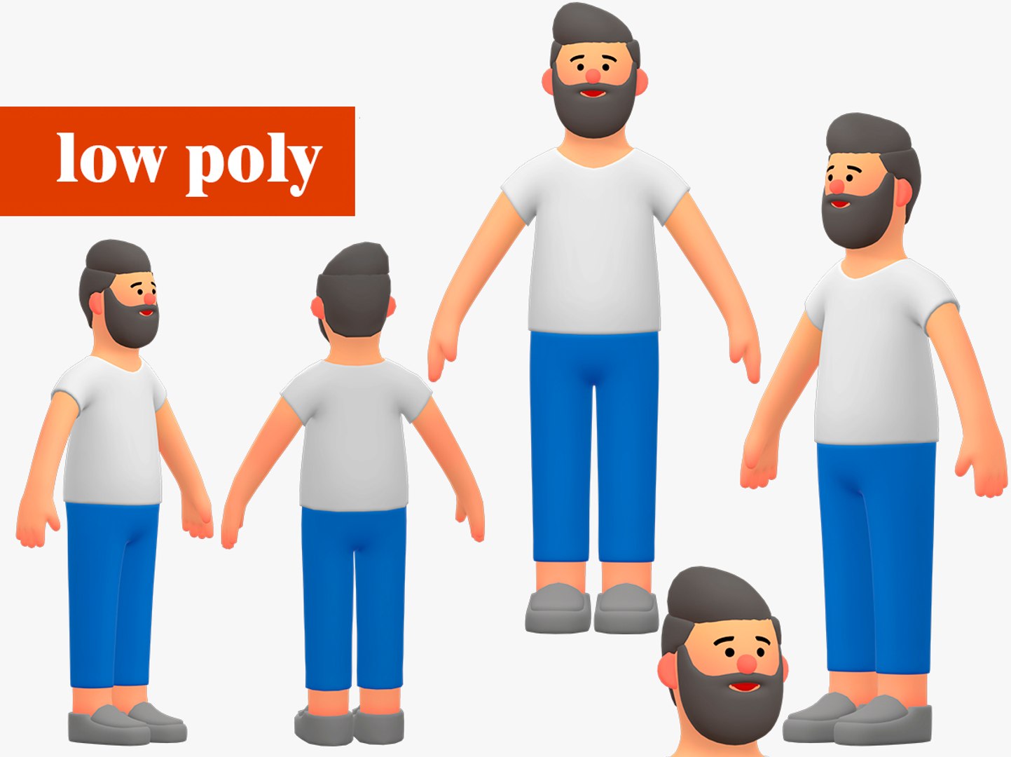 3D Characters Men Low-poly Textured 3d Model For Games - TurboSquid 2337607