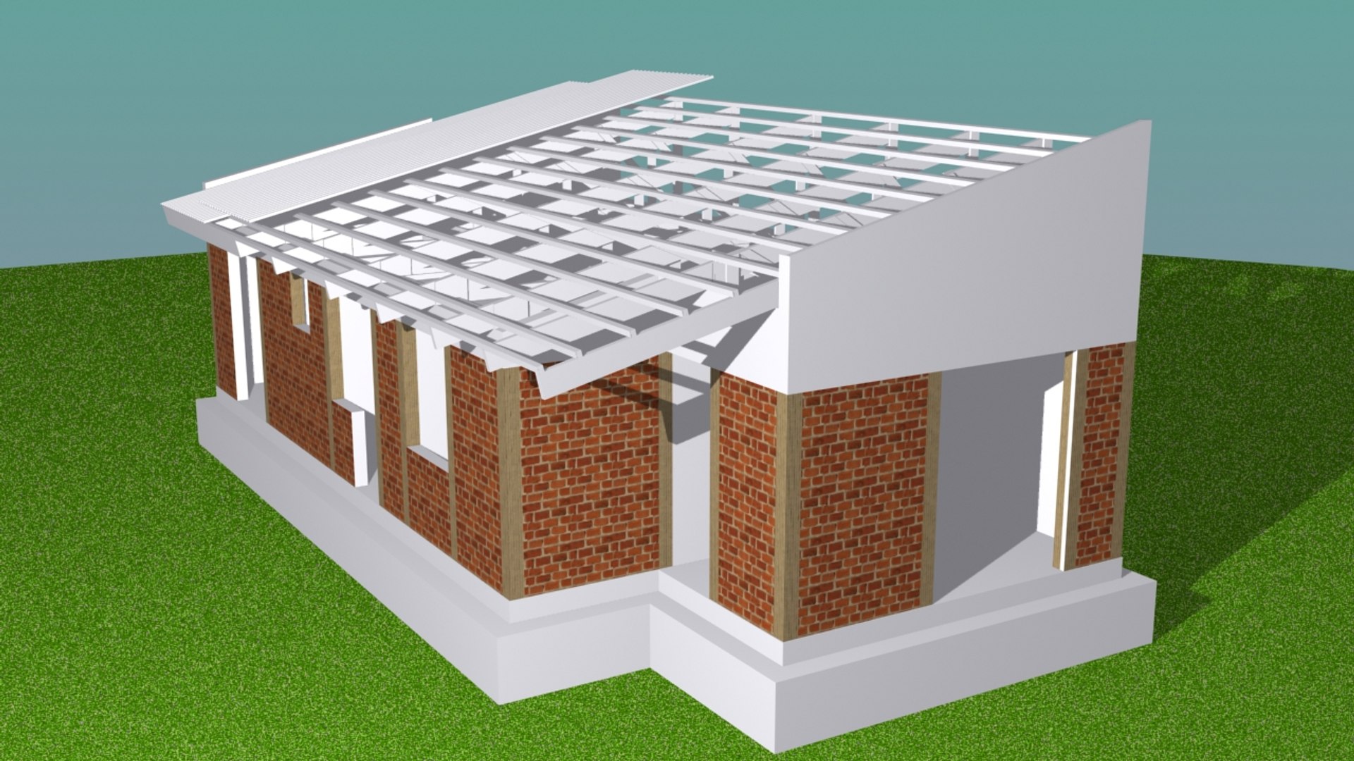 3d small housing structurally modeled
