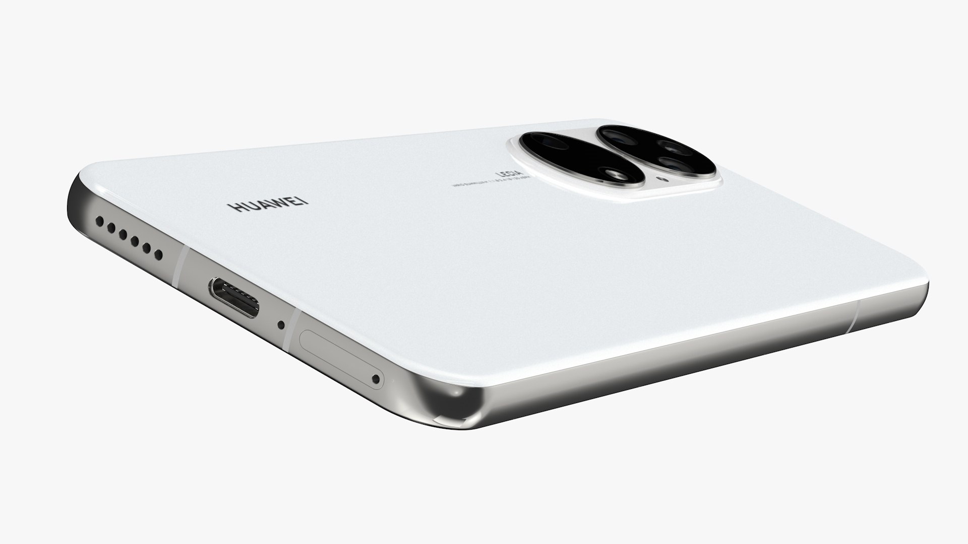 Huawei P50 Pearl White 3D model - TurboSquid 1770003