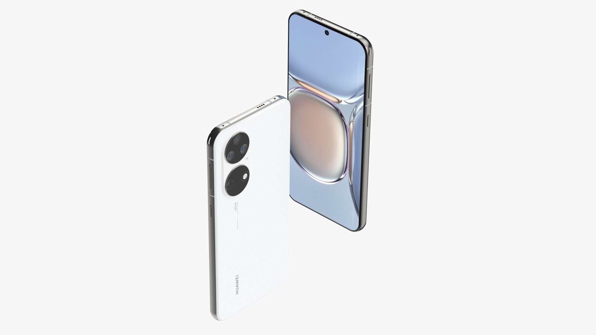 Huawei P50 Pearl White 3D model - TurboSquid 1770003