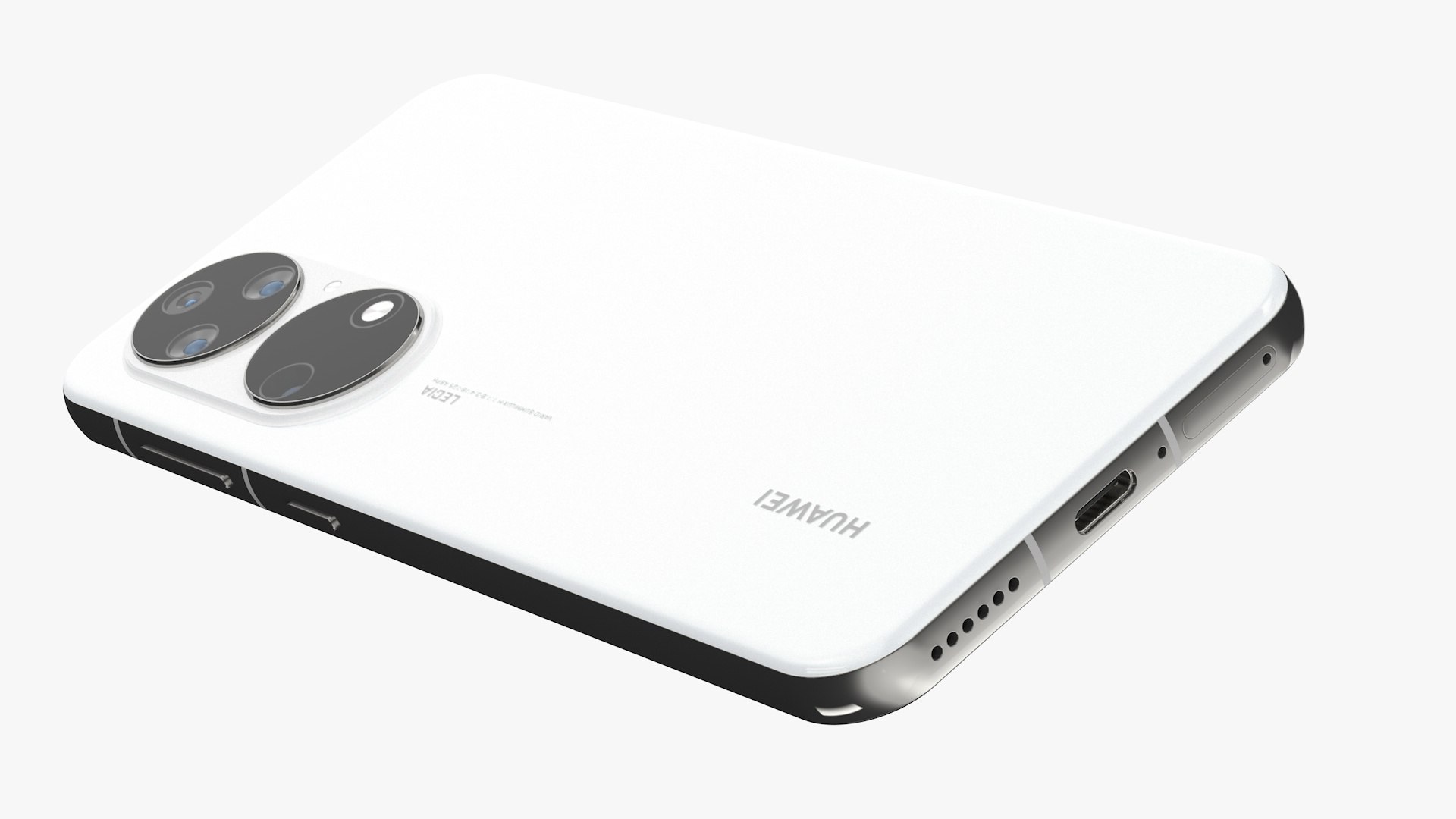 Huawei P50 Pearl White 3D model - TurboSquid 1770003