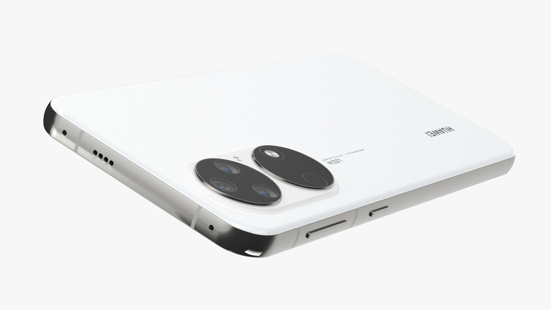 Huawei P50 Pearl White 3D model - TurboSquid 1770003