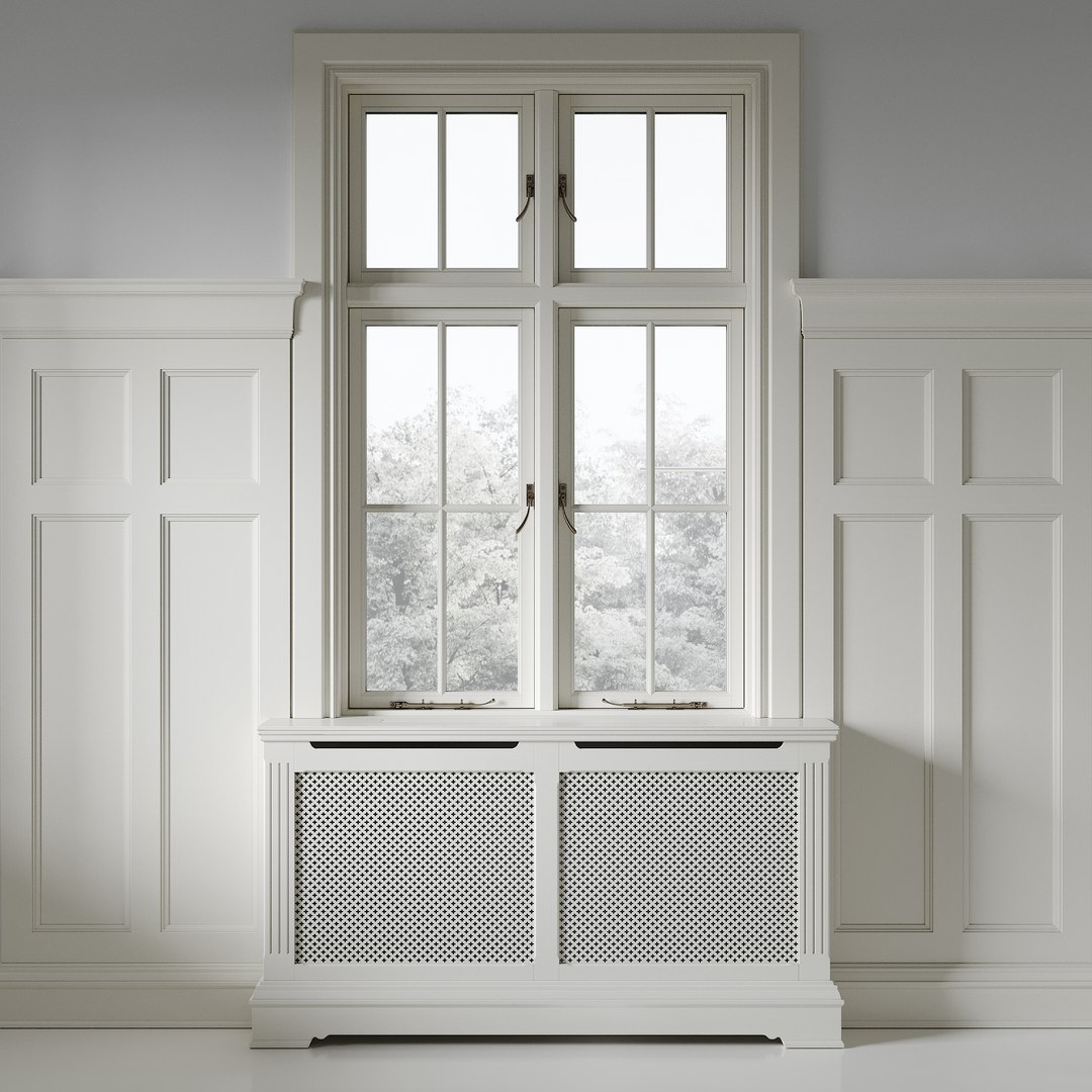 Classic Window With Radiator Screen 004 3D Model - TurboSquid 2173736